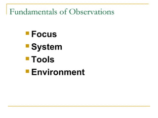 Introduction: What is Observation? | PPT