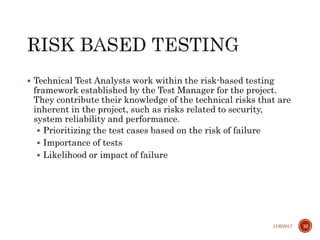 Technical Test Analyst - Introduction | PPTX