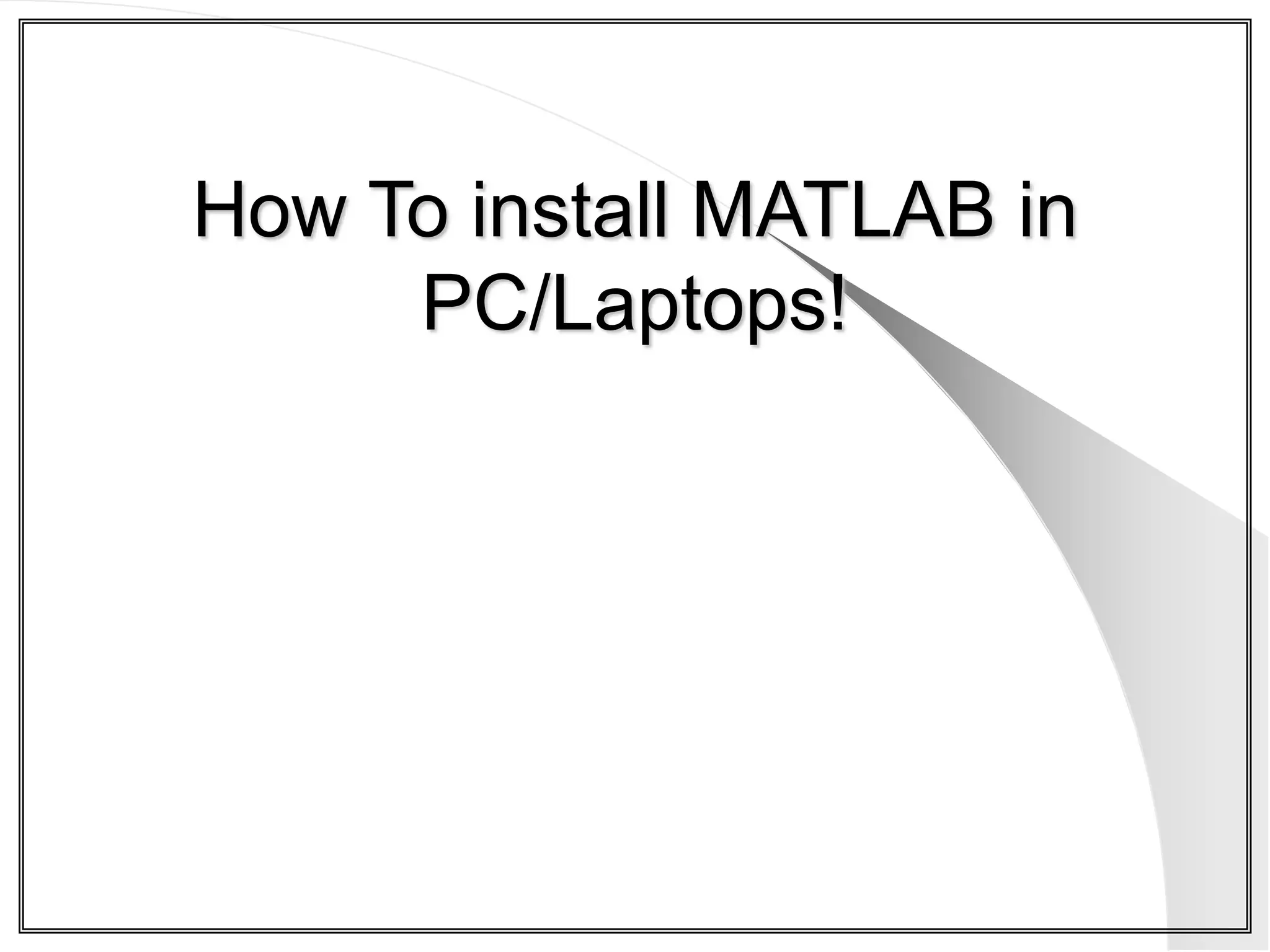 Introduction Of Matlab Ppt