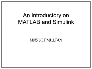 Introduction of MatLab | PPT