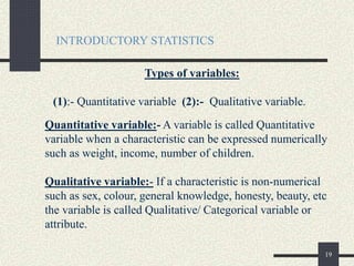 Meaning of statics and introduction to Biostatics | PPT