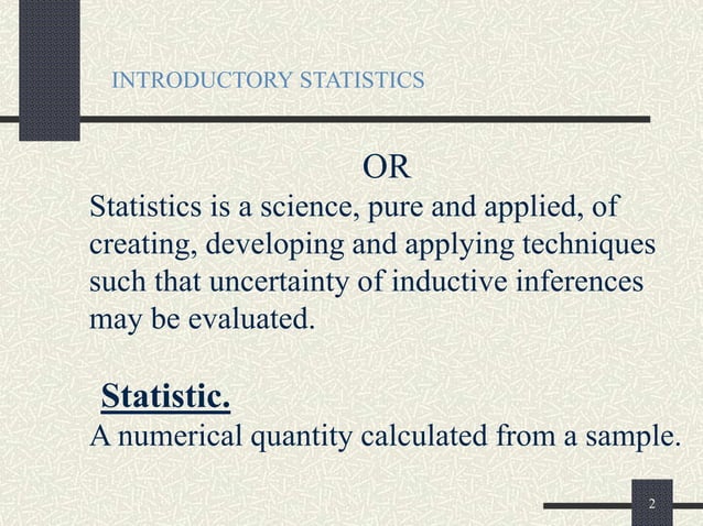 Meaning of statics and introduction to Biostatics | PPT