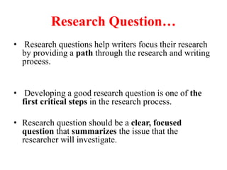 Lecture 1. Introduction of research | PPTX