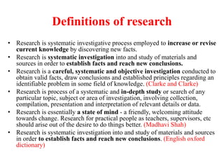 Lecture 1. Introduction of research | PPTX