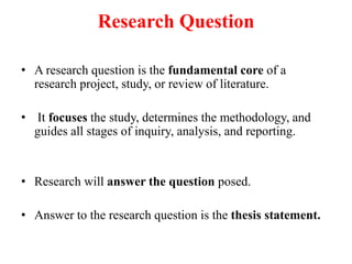 Lecture 1. Introduction of research | PPTX