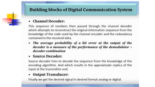 UNIT-1 Elements of Digital Communication | PPTX