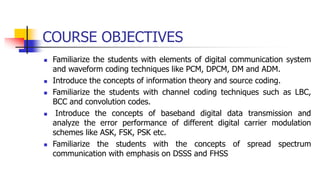 UNIT-1 Elements of Digital Communication | PPTX