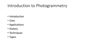 Introduction to Photogrammetry | PPT