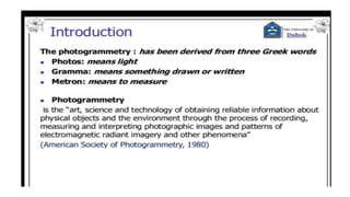 Introduction to Photogrammetry | PPT