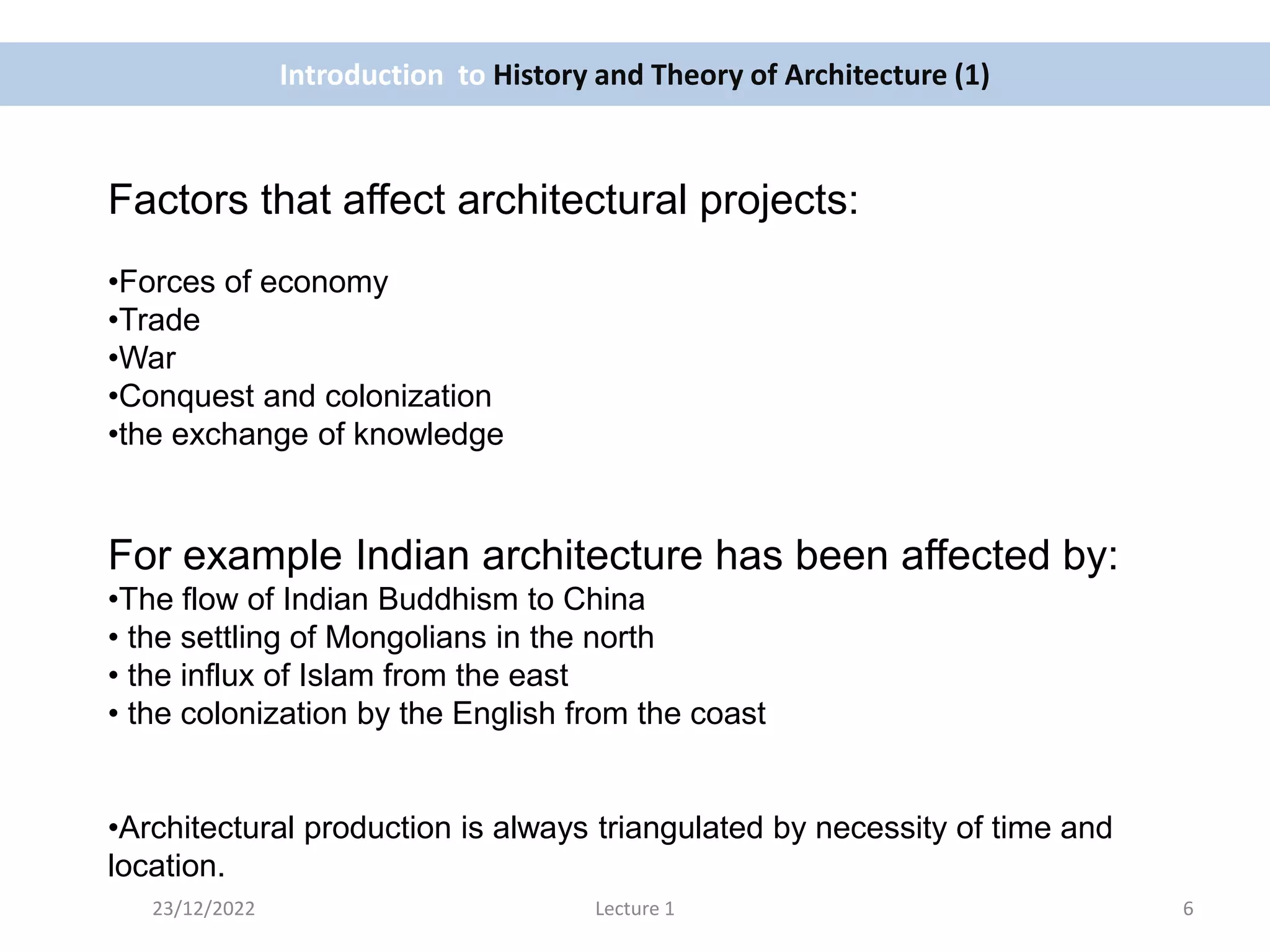 History of architecture 1 - Lecture-1.ppt