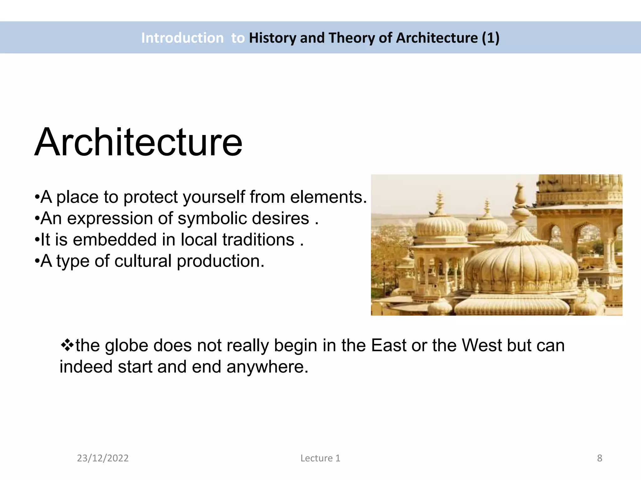 History of architecture 1 - Lecture-1.ppt