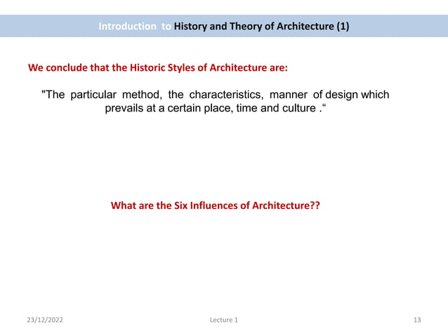 History of architecture 1 - Lecture-1.ppt