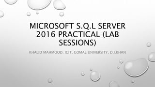 Microsoft SQL Server Query Practical Work | PPTX | Databases | Computer ...