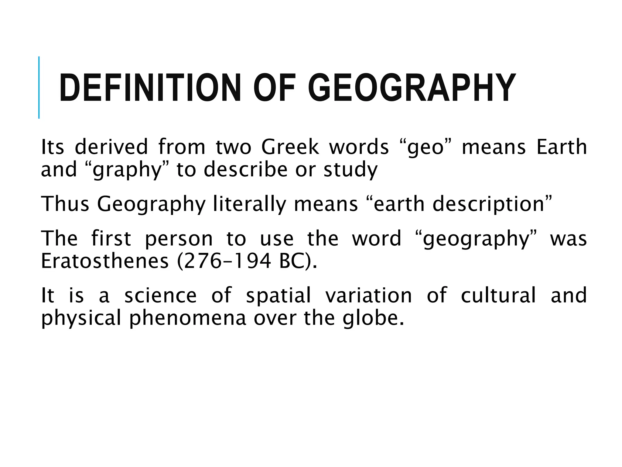 Definition, scope & purpose of Geography | PPT
