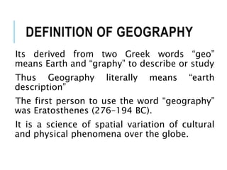 Lecture-1.Deff,scope,purpose..pptttttttt | PPT | Geography | Science