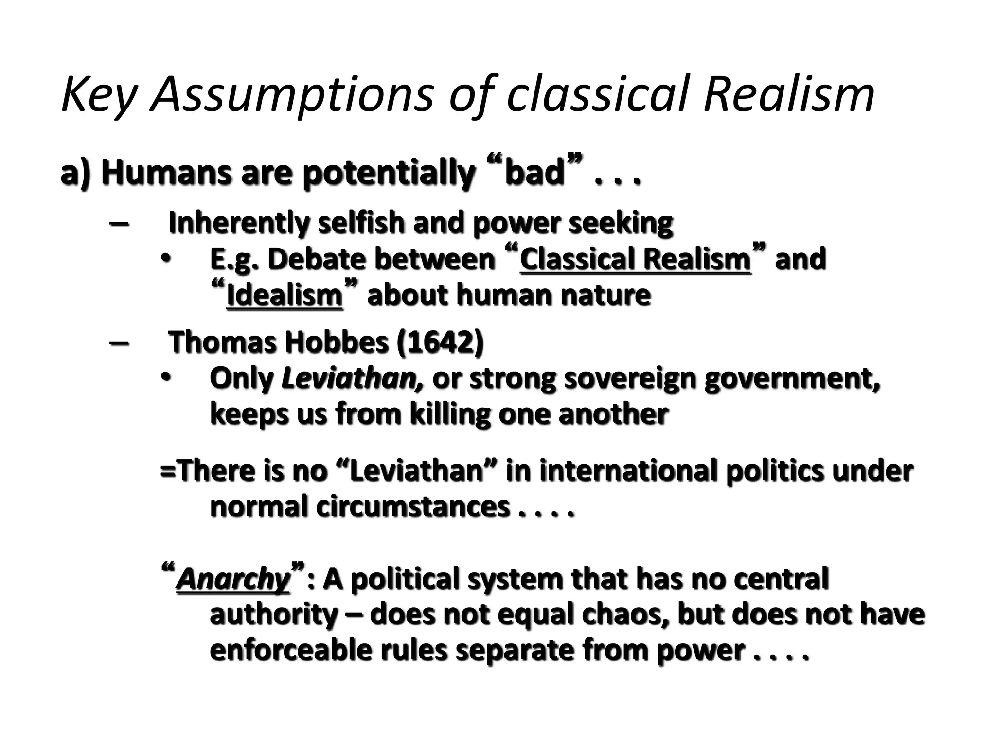 Theories of International Relations and it's details | PPTX