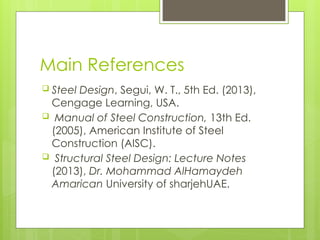 Introduction to steel structure design based on AISC | PPTX