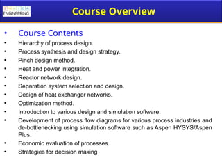 Introduction to Chemical Process Design and Simulation | PPT