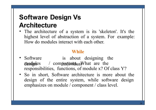 Software Design And Architecture Introduction | PPT