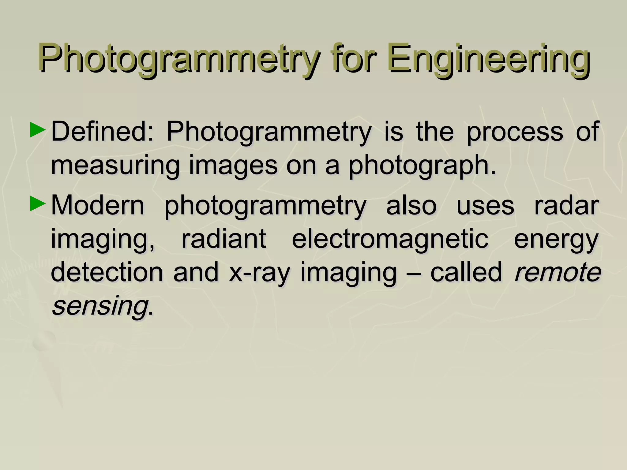 Lecture 1-aerial photogrammetry | PPT