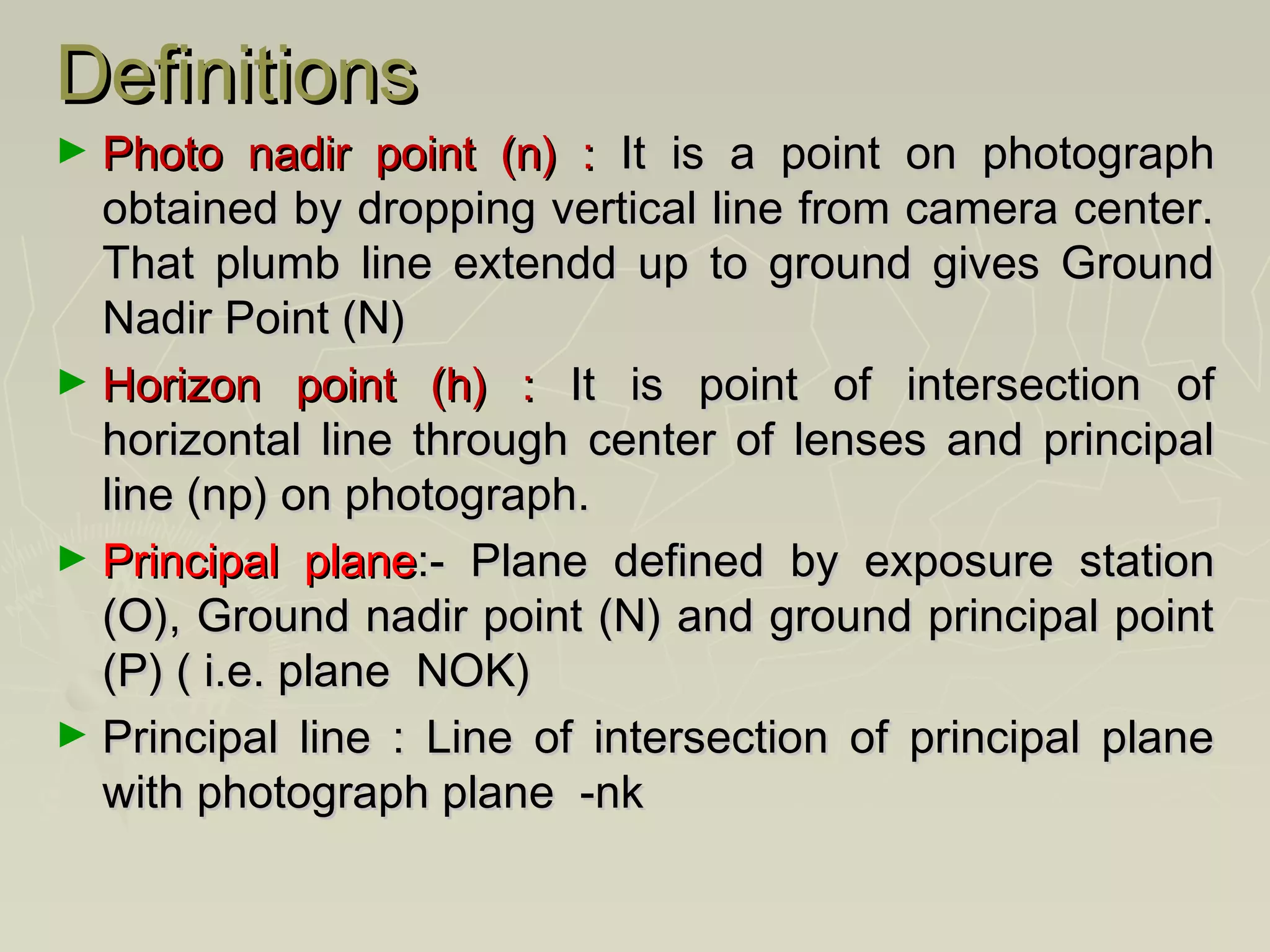 Lecture 1-aerial photogrammetry | PPT