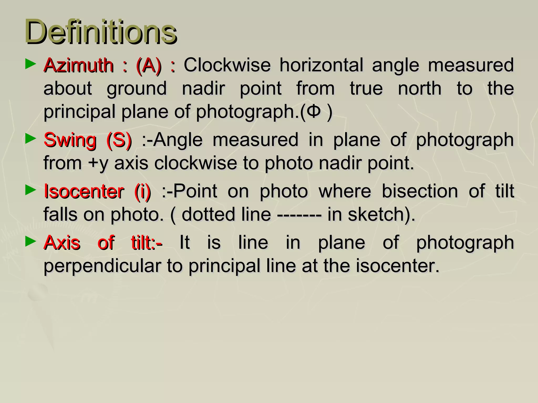 Lecture 1-aerial photogrammetry | PPT