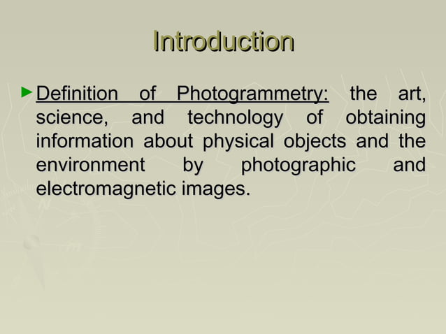 Lecture 1-aerial photogrammetry | PPT | 3-D Graphics | Computer Software and Applications