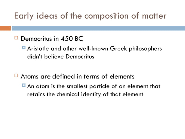 Lecture 1 Atoms, Atomic Theory, Elements, Intro To Symbols And Formulas ...