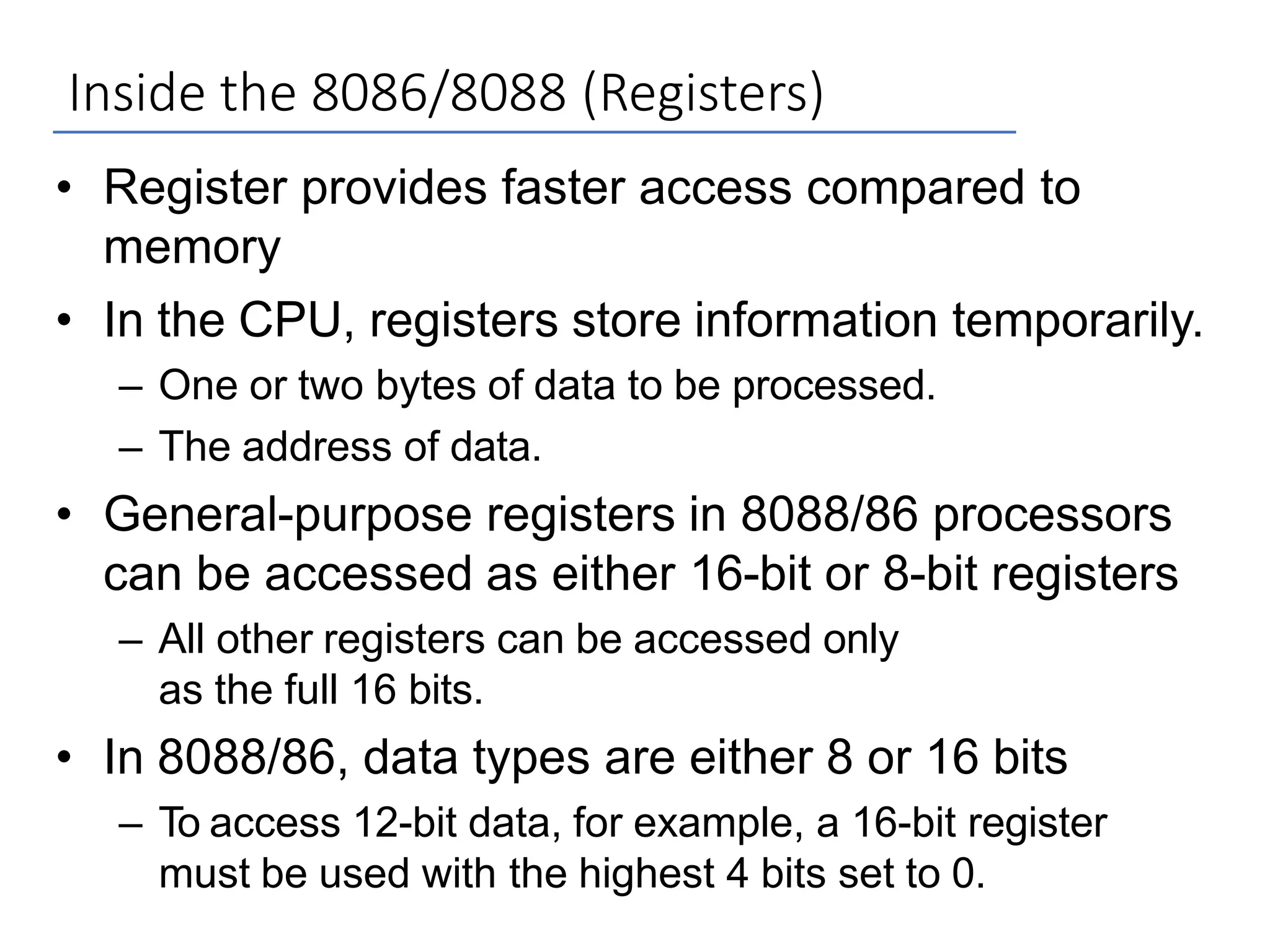 Introduction to Computer System. 8085/8086 architecture | PPT