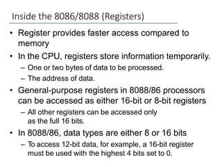 Introduction to Computer System. 8085/8086 architecture | PPT