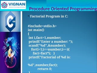 Object Oriented programming using C++ basic concepts | PPT