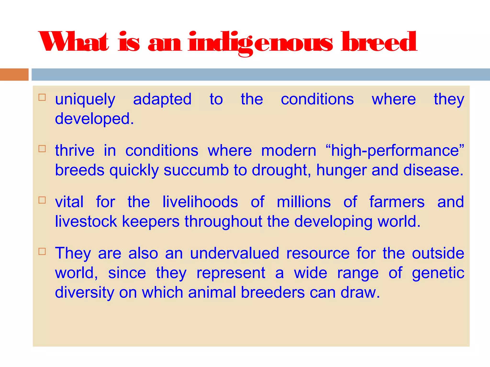 indigenous breeds and their utility | PPT