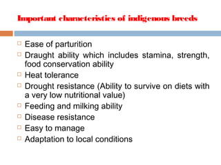 indigenous breeds and their utility | PPT
