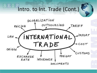 Lecture 1: Introduction to International Trade | PDF