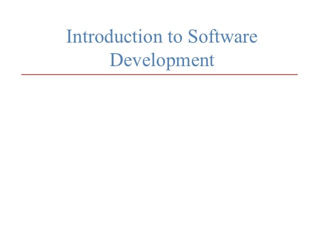 Lecture 1 Intro To Software Development