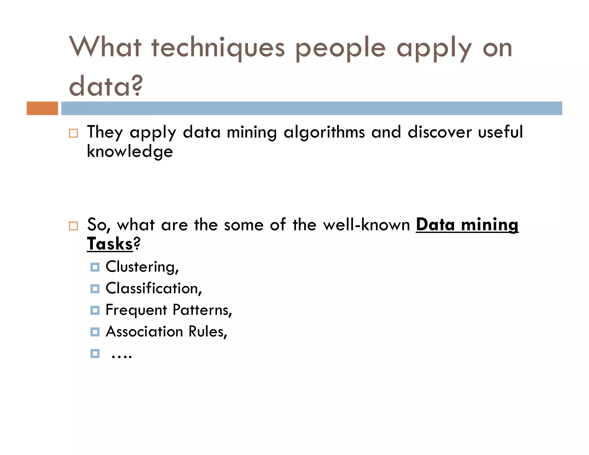 Lecture 1 Introduction To Data Miningpdf Databases Computer Software And Applications