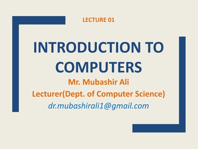 Lecture 1 Introduction To Computer Basic Definitions And Concepts Computer Types And Hierarchy Ppt 8295