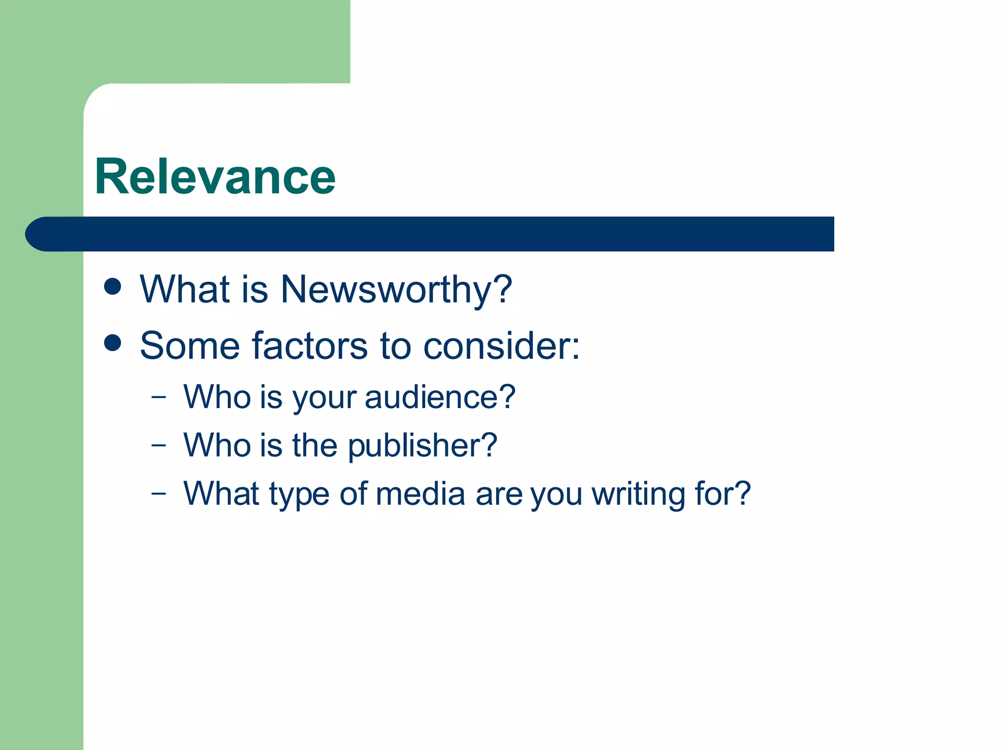 What is Newsworthy? | PPT