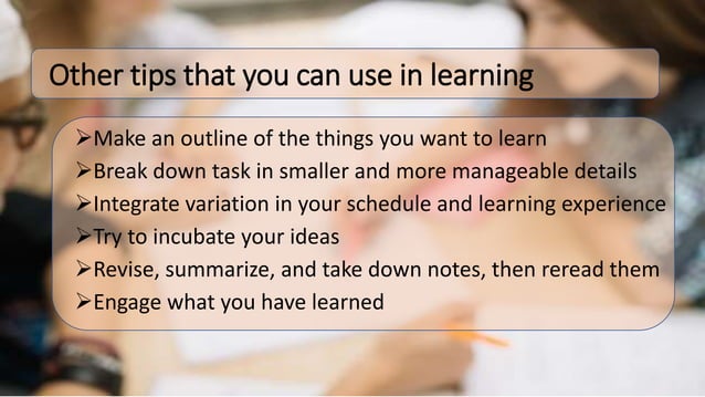 Learning to be a better learner.pptx | Educational Assessment | Education