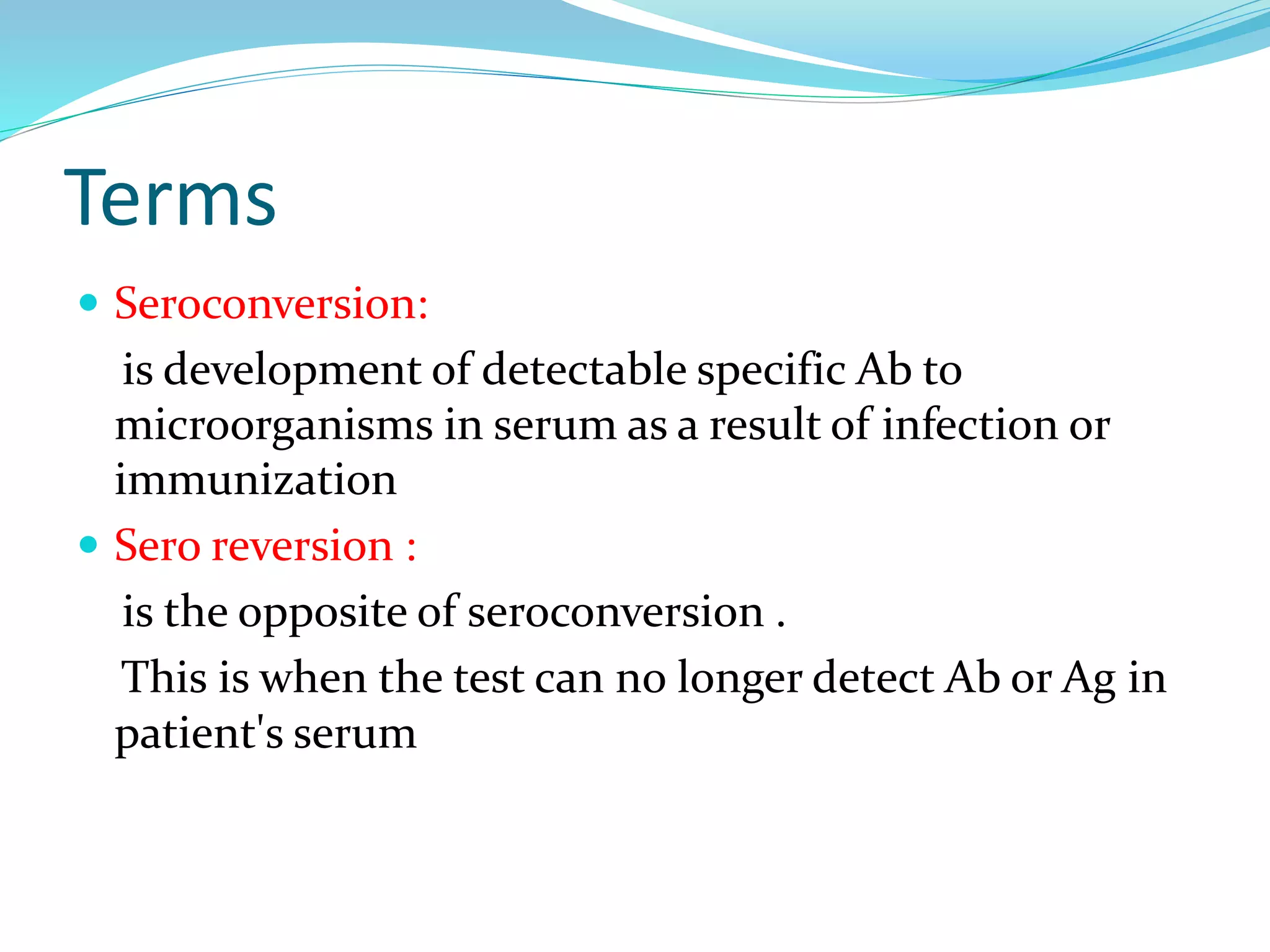 Lecture 1- nitoduction to clinical serology | PPTX