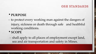 Lecture-1-OSHS it's haw laws of safety protocols | PPT
