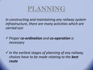 Planning principles of Railways Engineering | PPTX