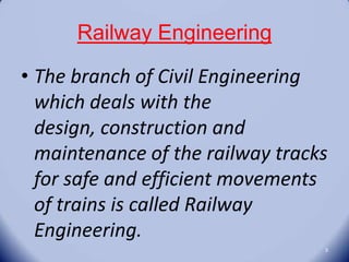 Planning Principles Railway Engineering | PPTX