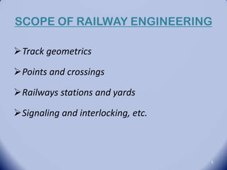 Planning Principles Railway Engineering | PPTX