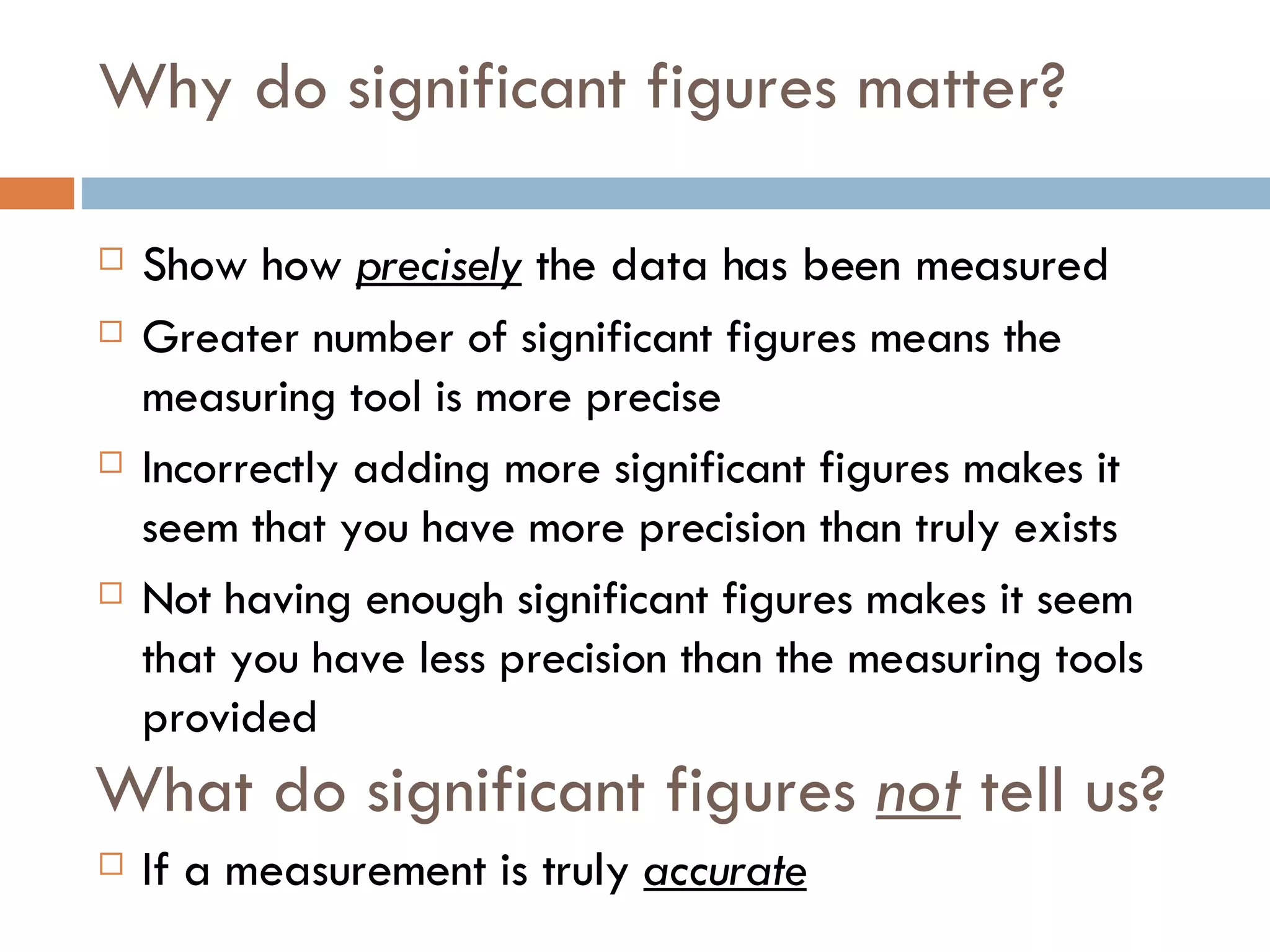 Lecture 1 Significant Figures, Scientific Notation, Significant Figures ...