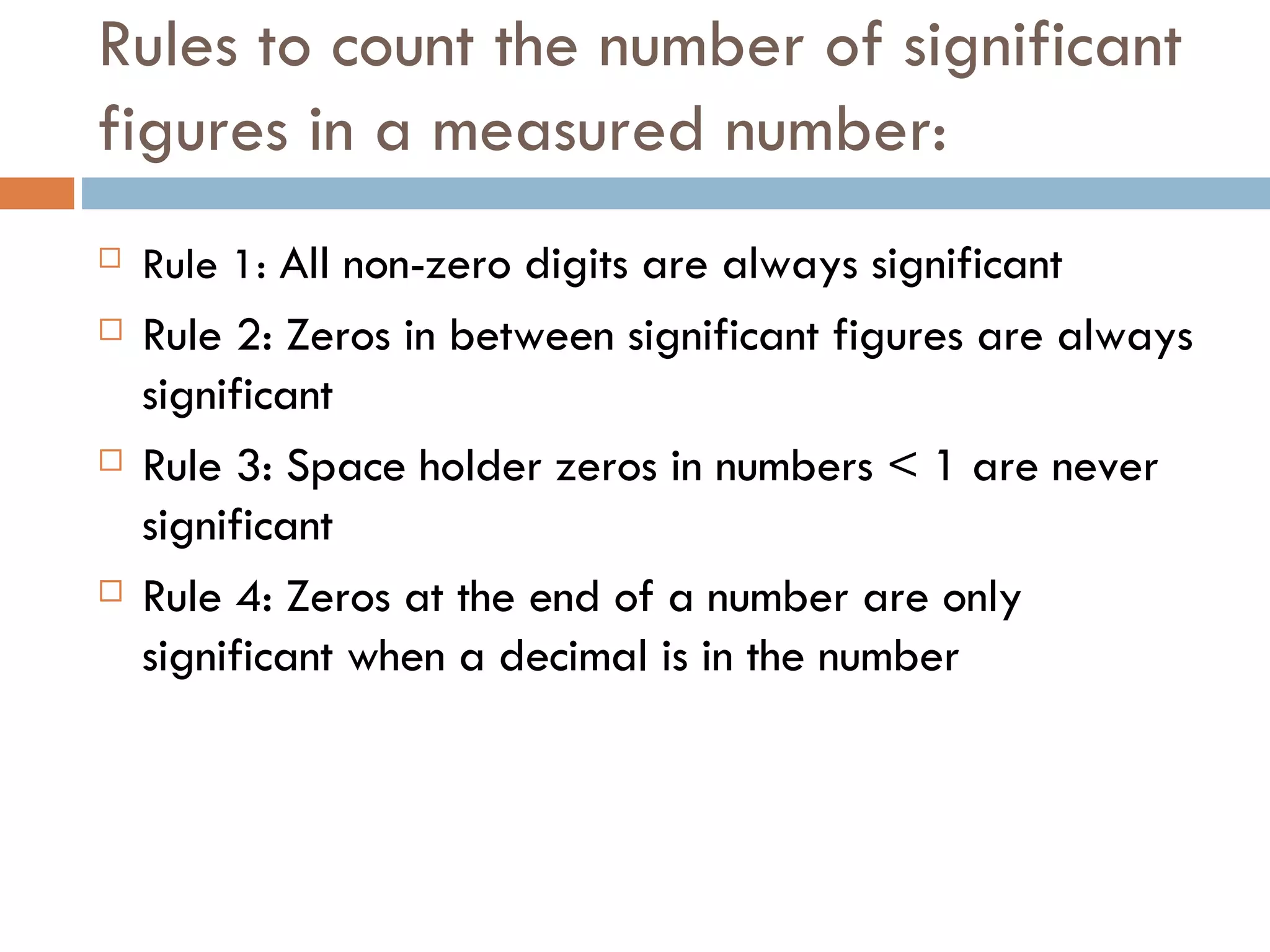 Lecture 1 Significant Figures, Scientific Notation, Significant Figures ...