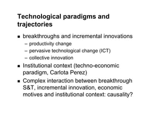 Lecture 1 - The economic impact of technological change and innovation ...
