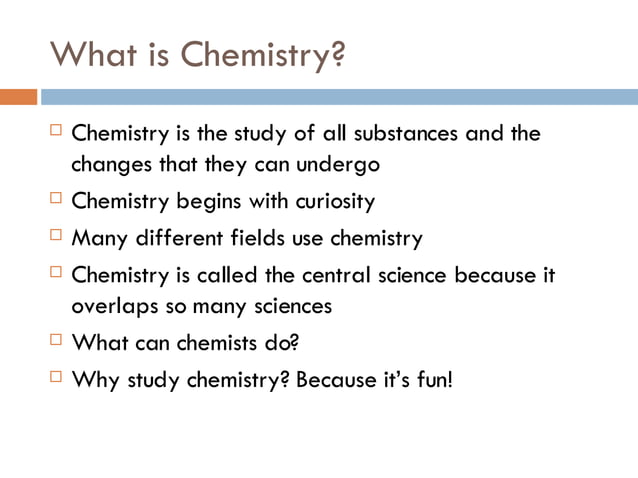 Lecture 1 What Is Chemistry; Scientific Method Review | PPT | Chemistry ...