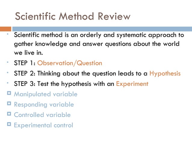 Lecture 1 What Is Chemistry; Scientific Method Review | PPT | Chemistry ...