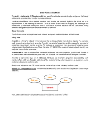 Entity Relationship Model | PDF